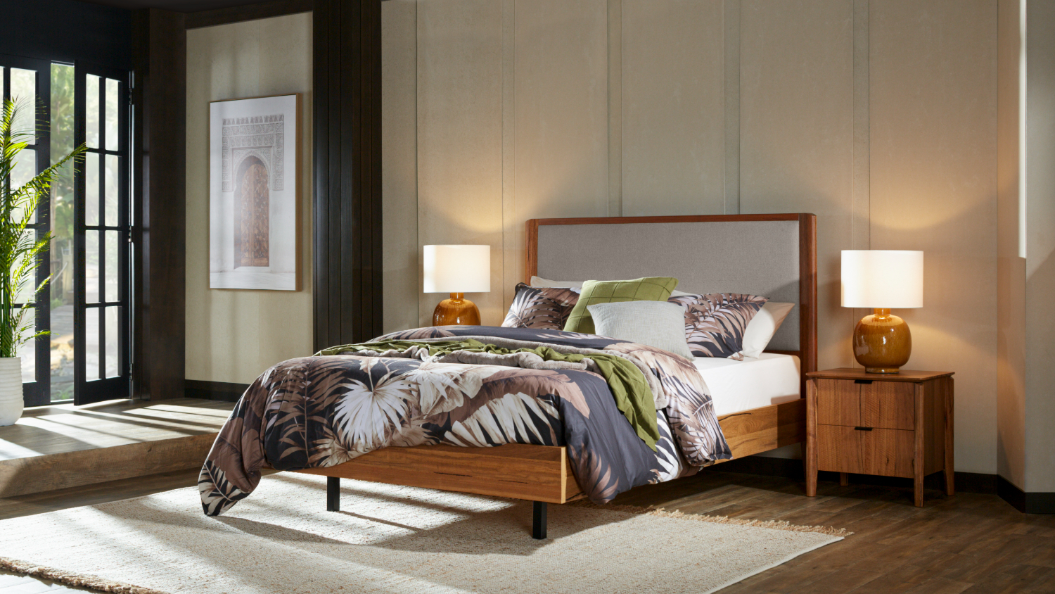 Cory Queen Upholstered Bed Frame | Harvey Norman New Zealand