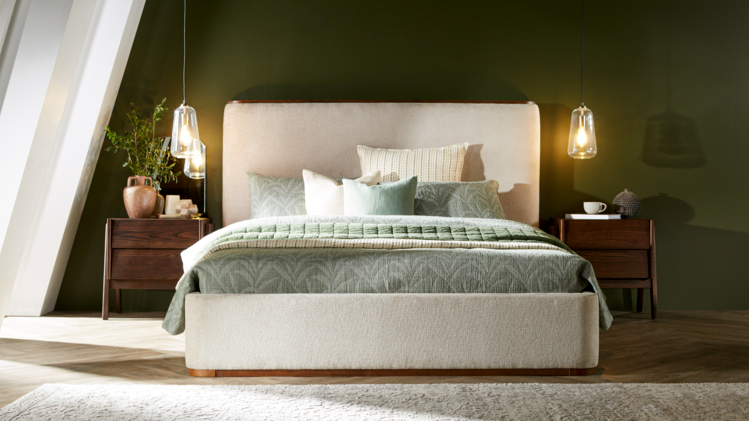 Harrison Queen Upholstered Bed Frame | Harvey Norman New Zealand