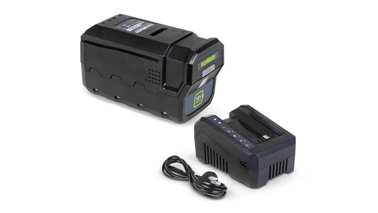 Lawnmaster 58V Spare Lithium Battery and Charger Set | Harvey Norman ...